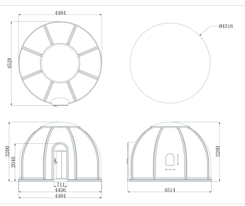 Buy 4.5m Dome (15.9SQM) Online From Excelite Domes